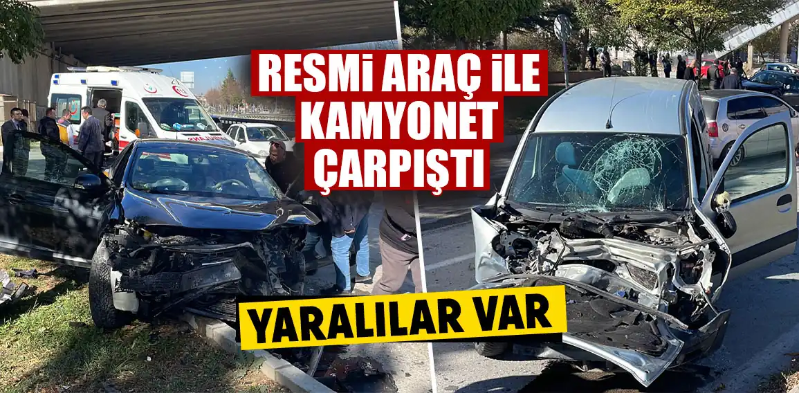 Kütahya'da resmi araç ile kamyonet kafa kafaya çarpıştı - Kütahya Ekspres